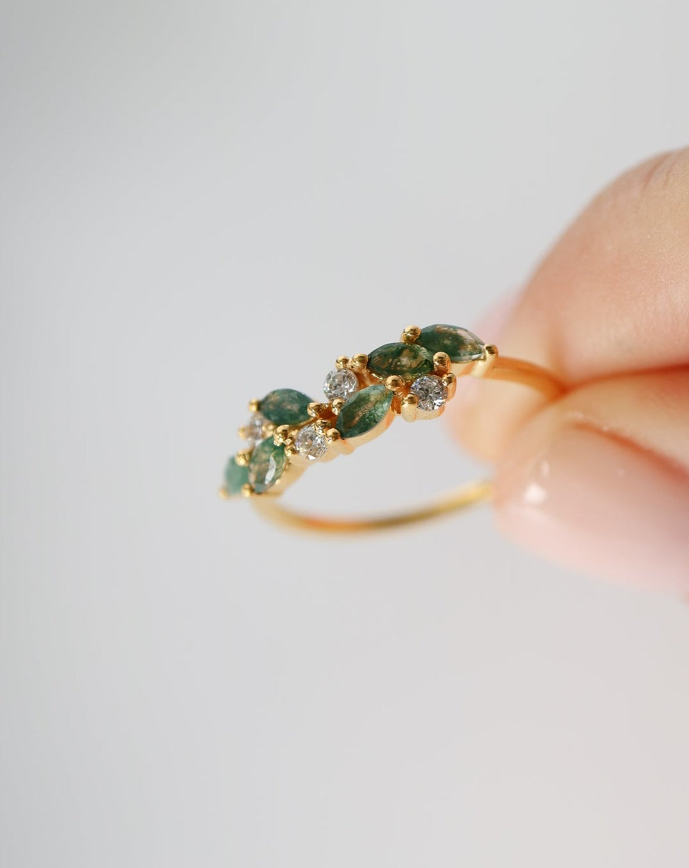 Moss Agate & Topaz Orchard Ring – Collective & Co.